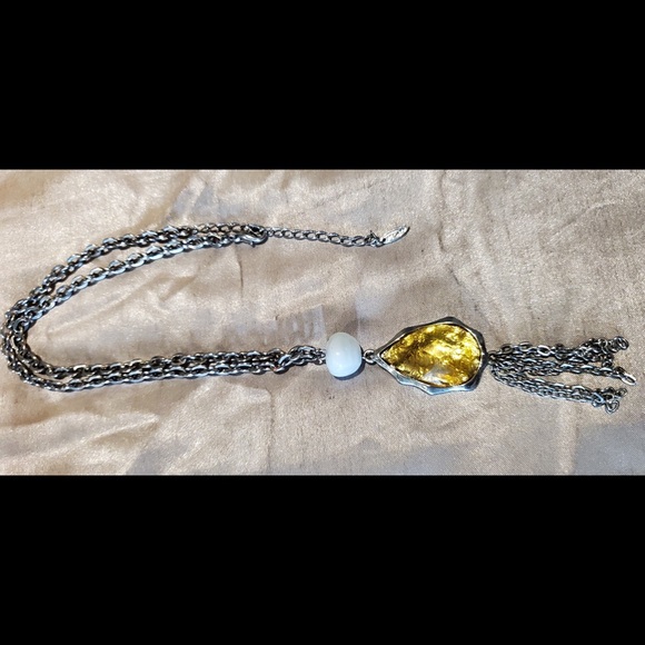 Vclm | Jewelry | Vintage Vclm Adjustable Yellowamber Necklace | Poshmark